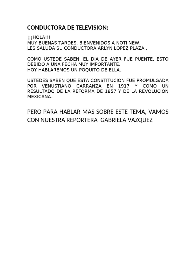 Conductora de Television | PDF