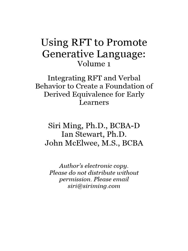 Using+RFT+Volume+1_+PDF | PDF | Behaviorism | Learning