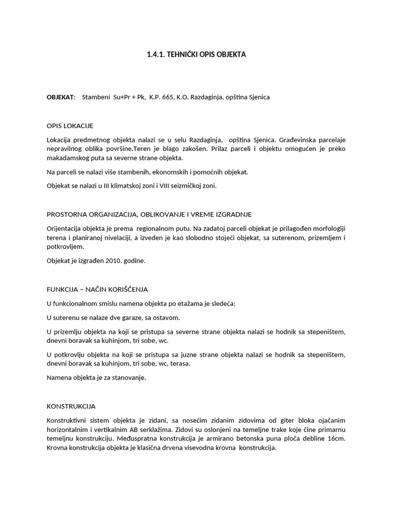 6 Tehnicki Opis | PDF