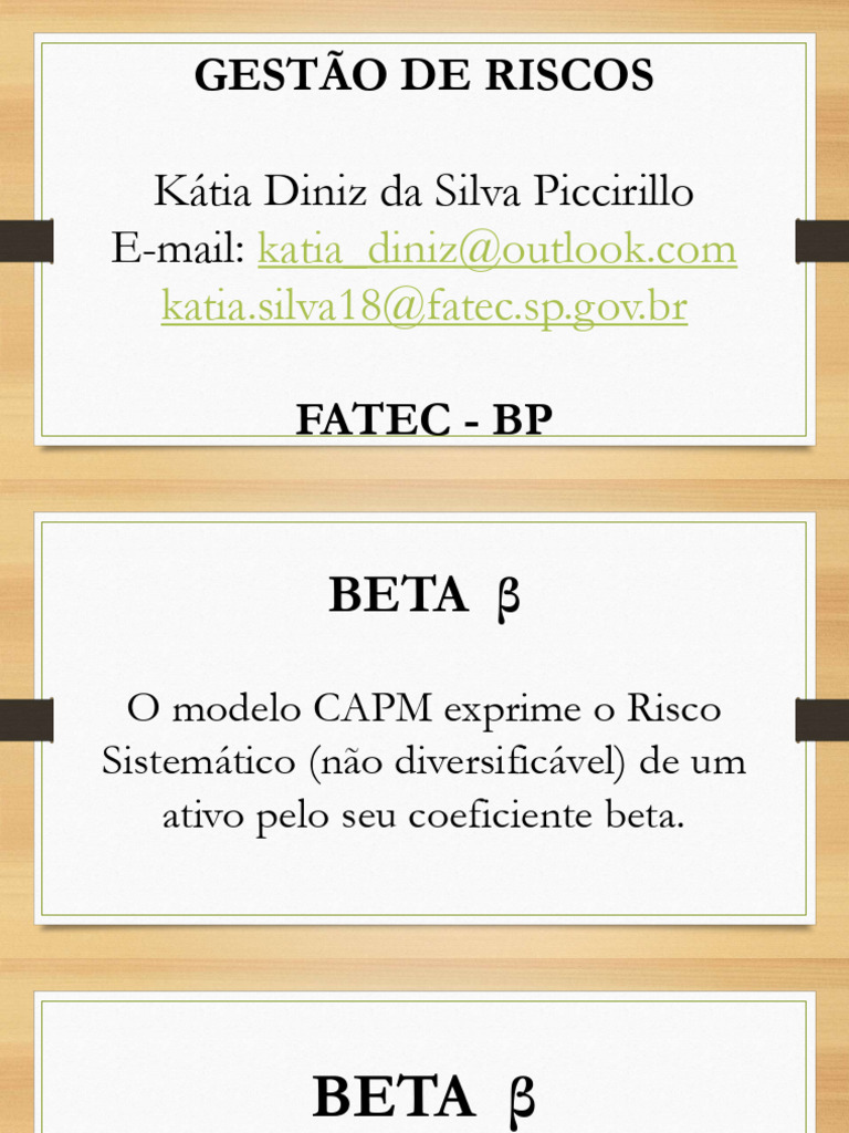 Cálculo de Beta e Alfa no CAPM | PDF | Modelo de Precificação de Ativos ...