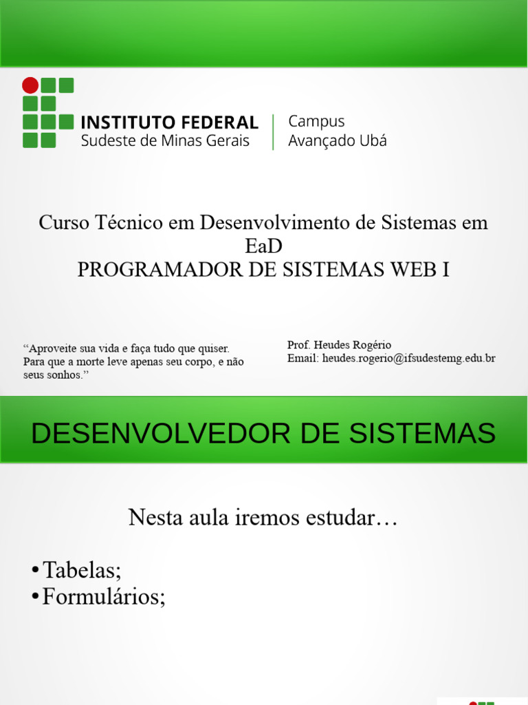 3_-_Formulrio-Tabela | PDF | Html | Script Java