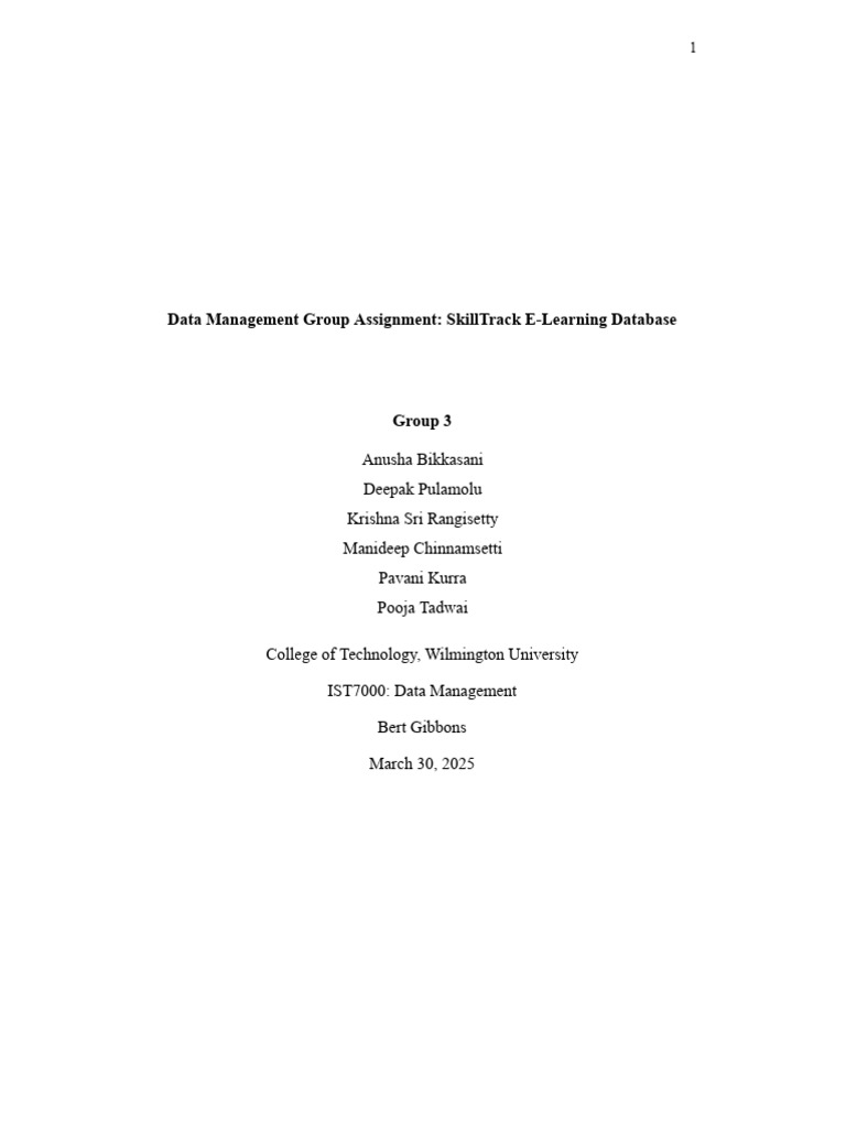 Group3 Assignment Week 6 IST 7000 | PDF | Backup | Educational Technology