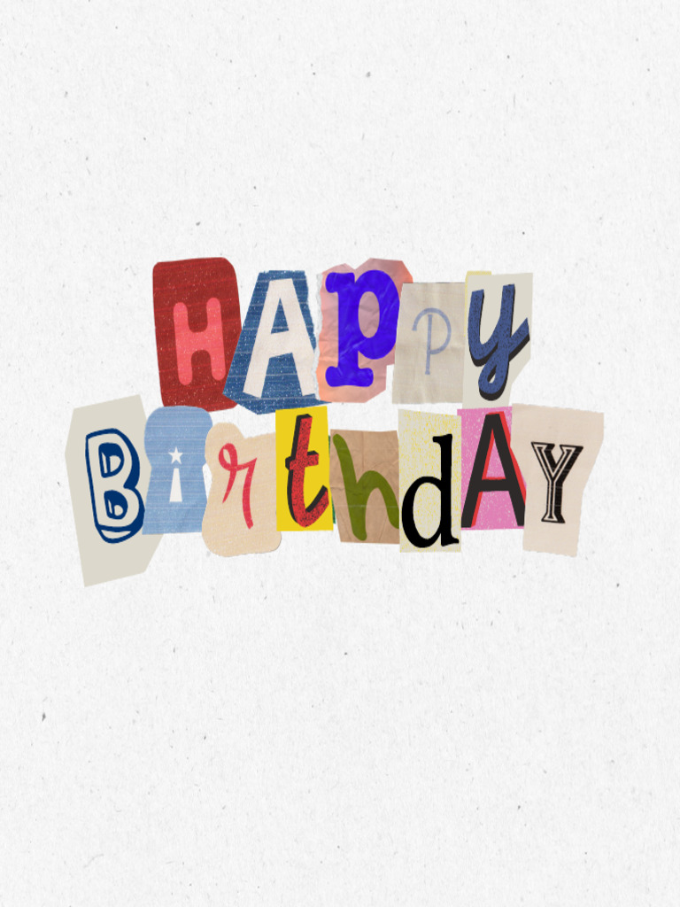 Cream Scrapbook Happy Birthday Card PDF | PDF