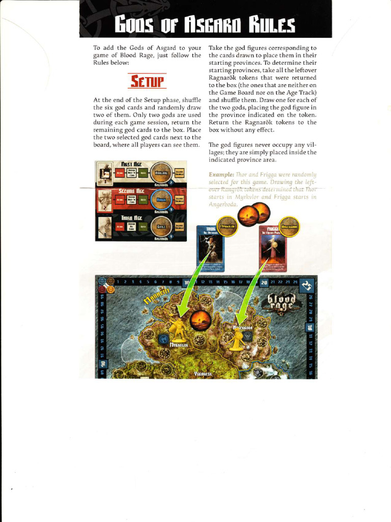 0f Blood Rage Gods of Asgard Rulebook | PDF | Card Games | Playing Cards
