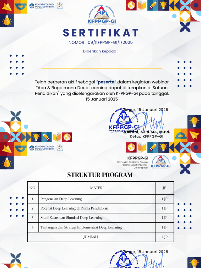 Setya Pertiwi S. Pd. SD. -Certificate (1) | PDF