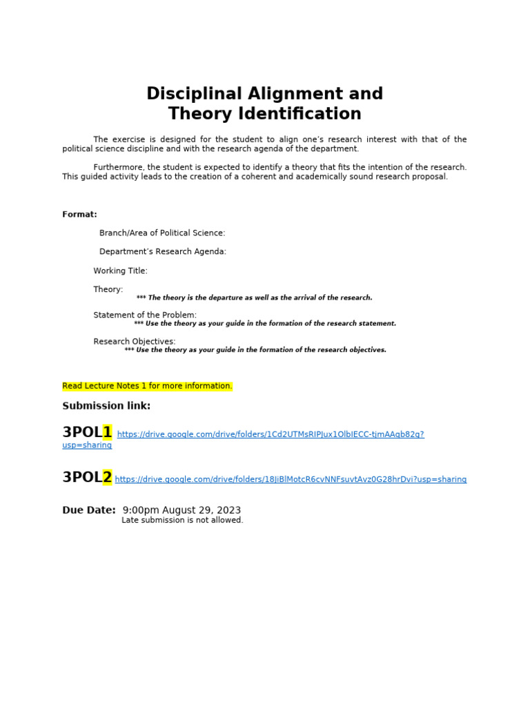 Research Proposal Alignment in Political Science | PDF
