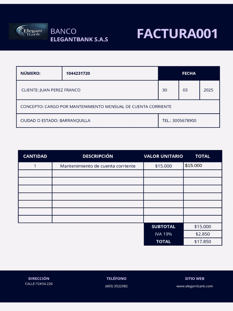 Factura001 Corregida | PDF