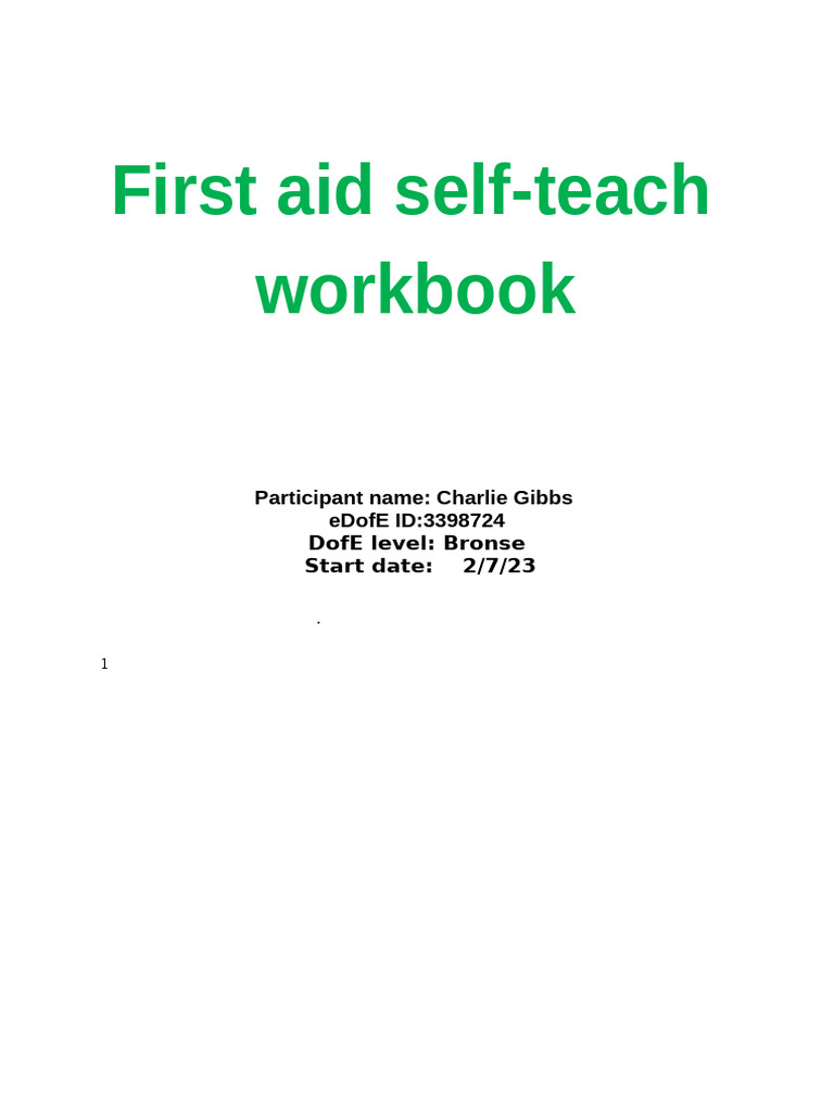 ST Johns Ambulance Self Teach First Aid1 | PDF | Cardiopulmonary ...