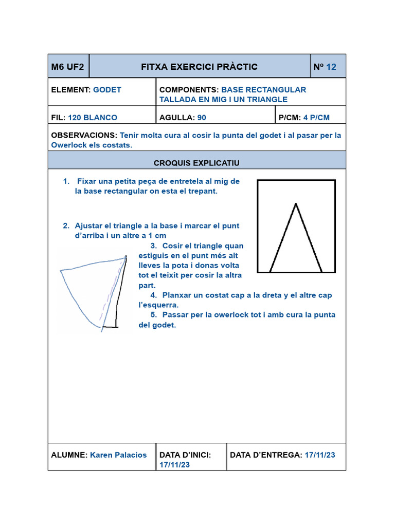 M6 UF2 Fitxa Exercici Pràctic Nº: Element: Components | PDF