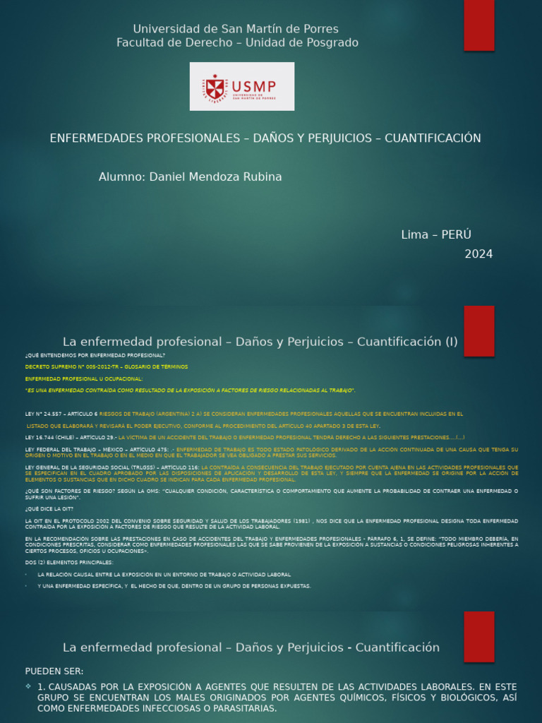 La Enfermedad Profesional - Daños y Perjuicios | PDF | Daños y ...