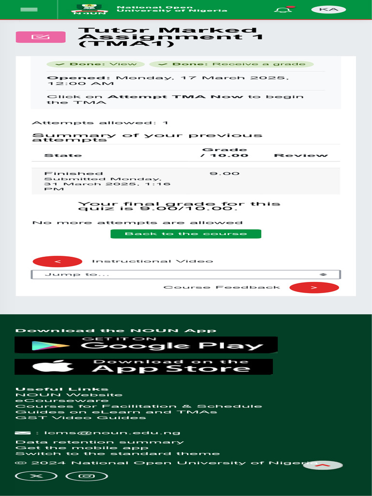 GST102 - 251 Tutor Marked Assignment 1 (TMA1) NOUN | PDF