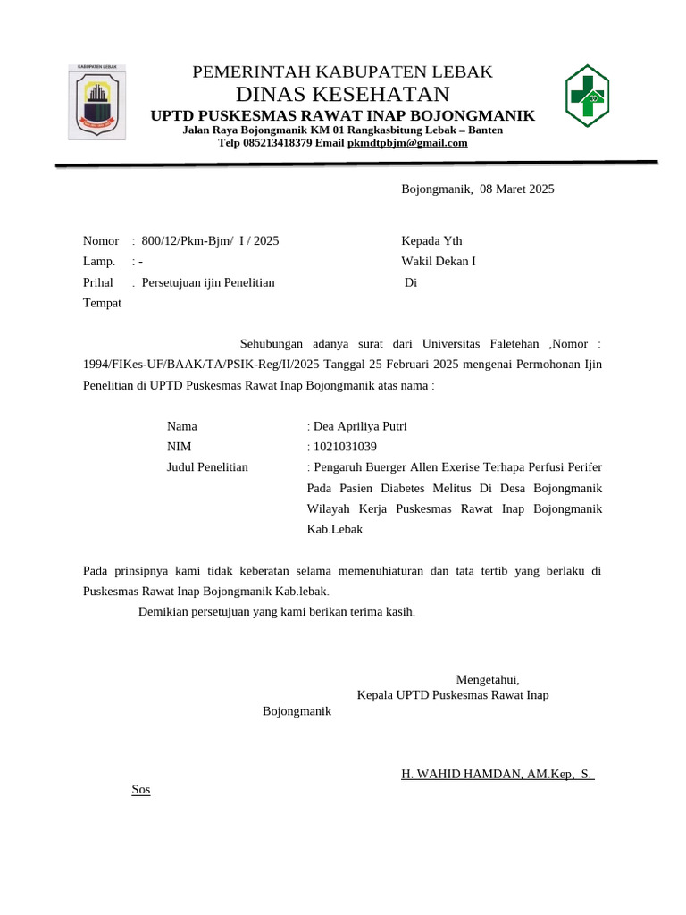 Surat Dea - Copy | PDF