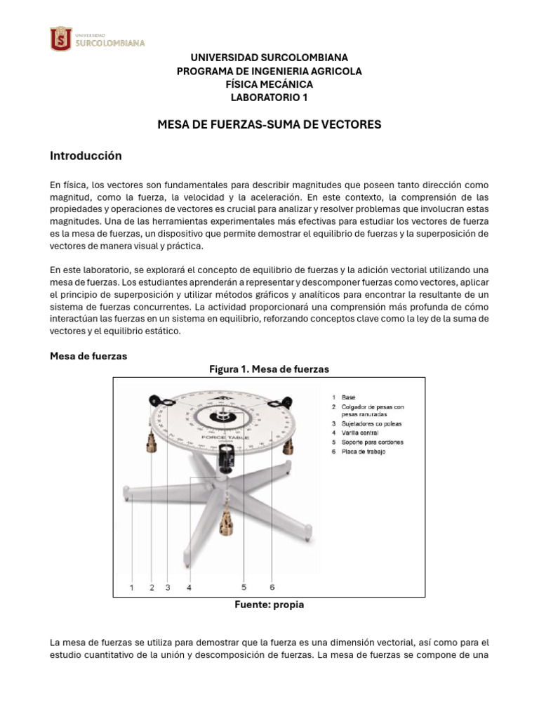 Laboratorio 1 Mesa de Fuerzas - 2024 - 08 - 24 - 12 - 54 - 28 - 240824 - 125438 | PDF | Vector ...