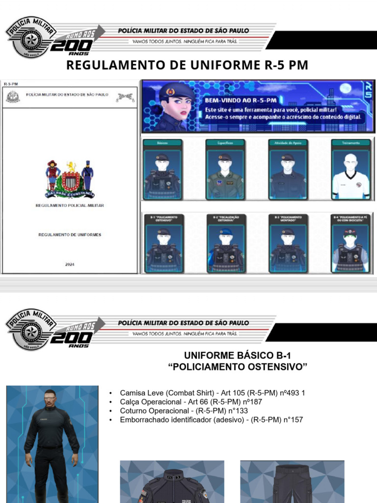 Regulamento de Uniforme R-5 PM-1 | PDF | Polícia