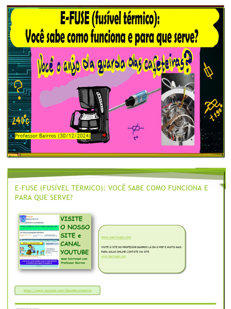 20241230 E-FUSE você sabe como funciona e para que serve | PDF | Termostato | Rede elétrica