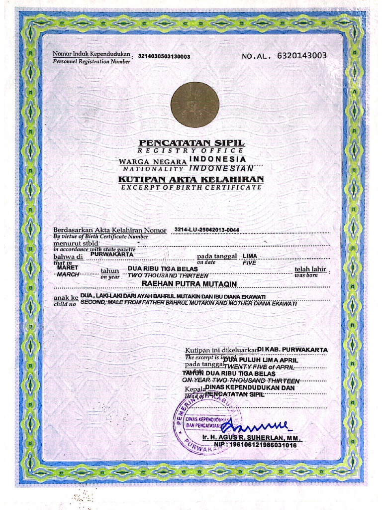 Diana Ekawati_akta Anak_pppk Guru | PDF