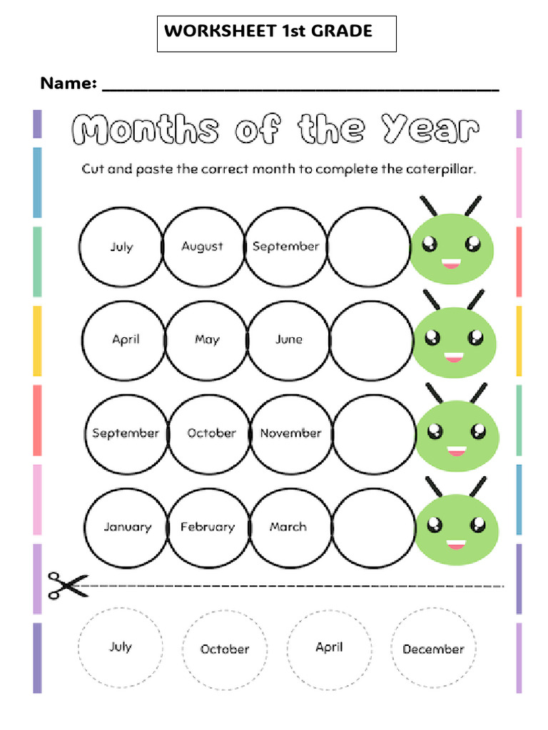 Months of The Year 1st Grade | PDF