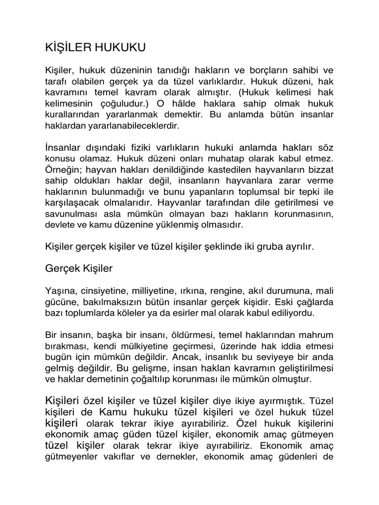 Hukukun Temel Kavramları Hafta 8 | PDF