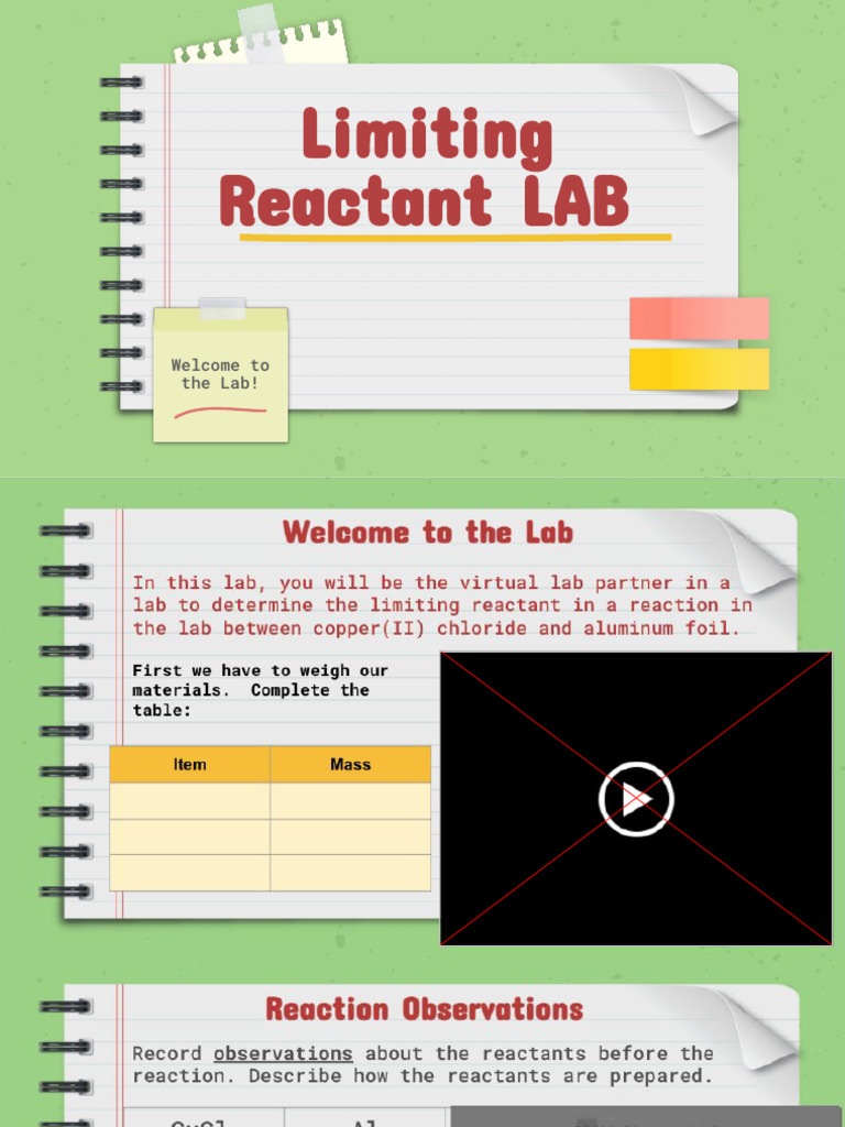 Module 5 - Limiting Reactant Virtual Lab | PDF