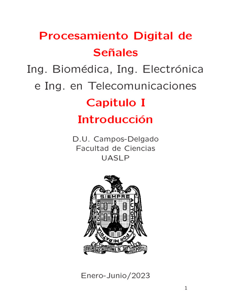 Capitulo1 DSP | PDF | Muestreo (procesamiento de señal) | Matemáticas Aplicadas
