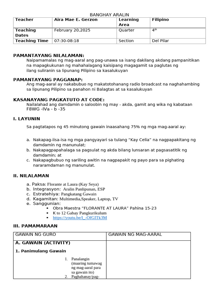 DLP Format (4a's) | PDF