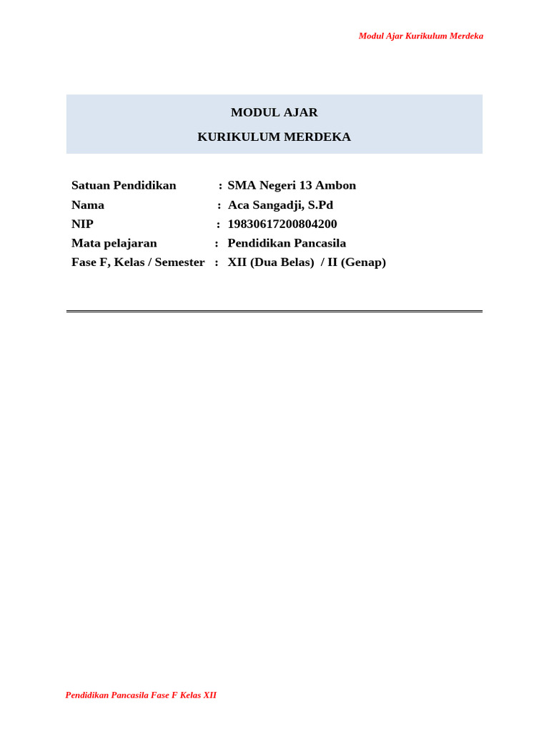 Modul Ajar Bab 5 Praktik Gotong Royong | PDF