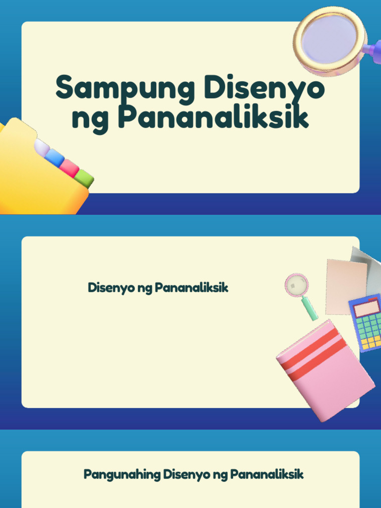 SAMPONG DISENYO NG PANANALIKSIK Ikalawang Grupo | PDF