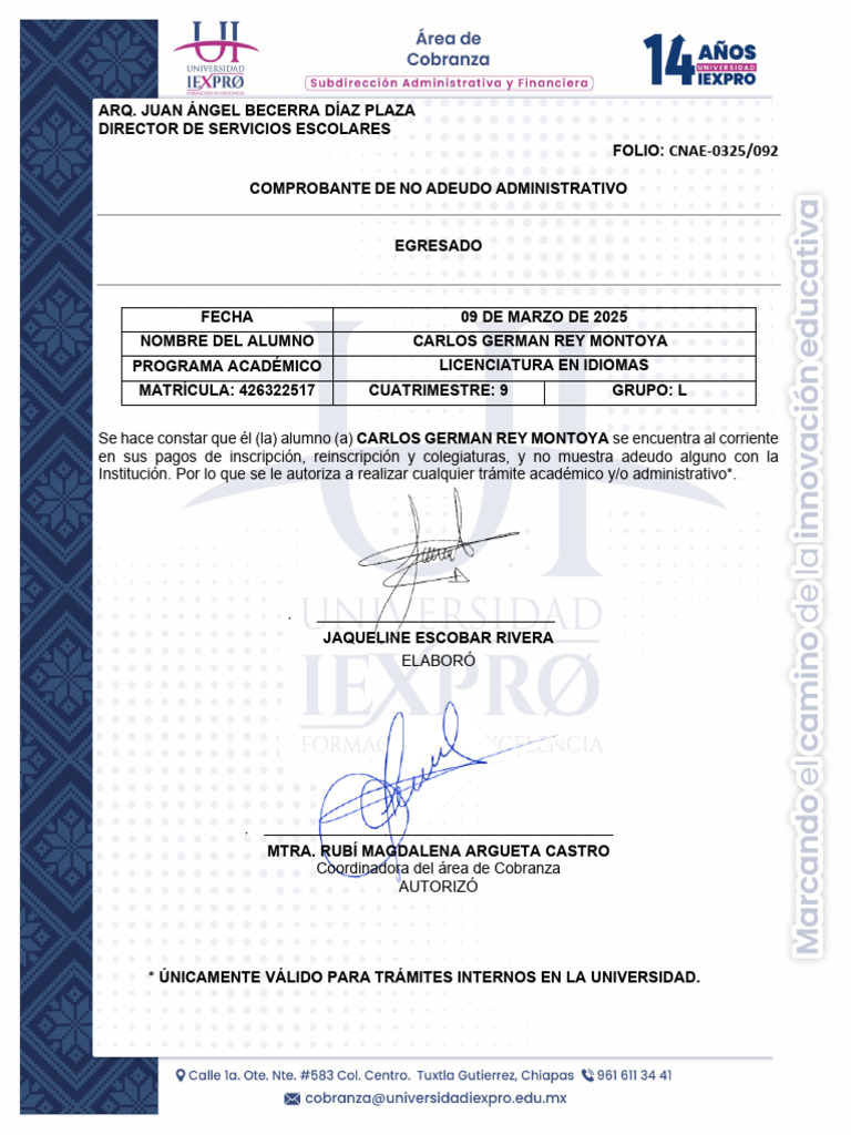 German Rey Montoya | PDF