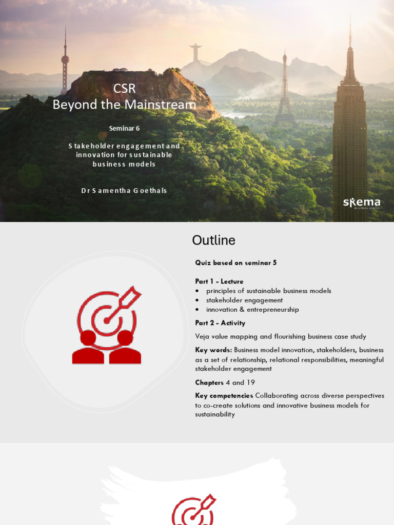 CSR 2025 Session 6 Prof Goethals | PDF | Sustainability | Stakeholder ...