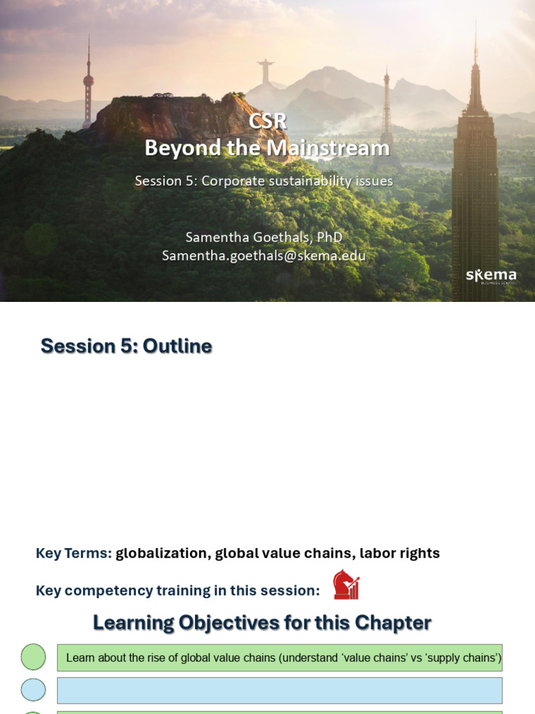 CSR 2025 Session 5 Prof Goethals | PDF | Sweatshop | Labour Law