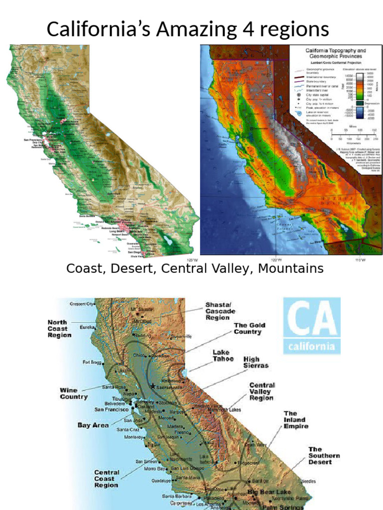 California S Amazing 4 Regions | PDF | Central Valley (California ...