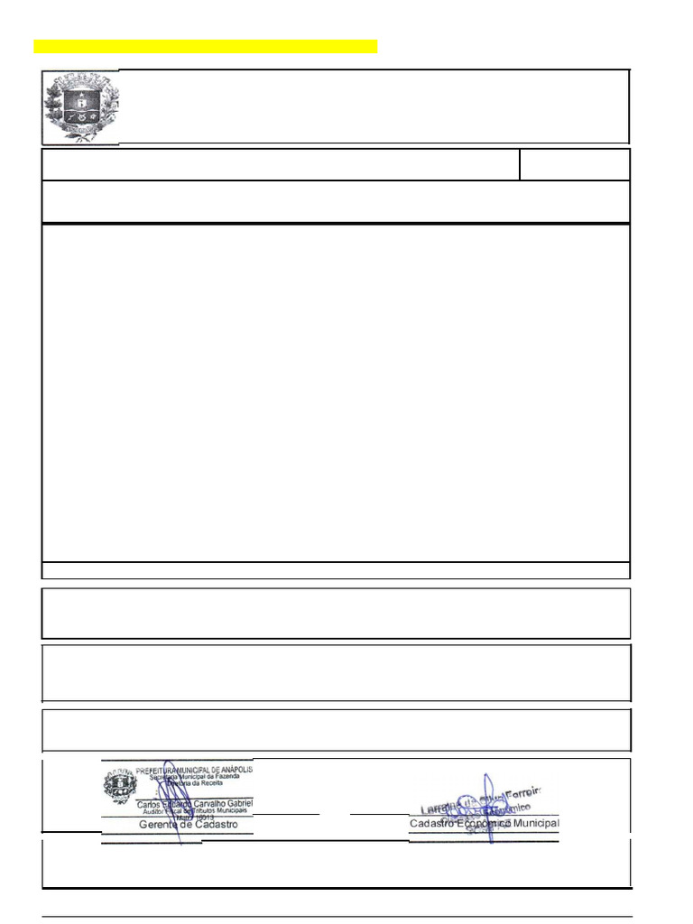 Alvará de Funcionamento - Anápolis/GO | PDF
