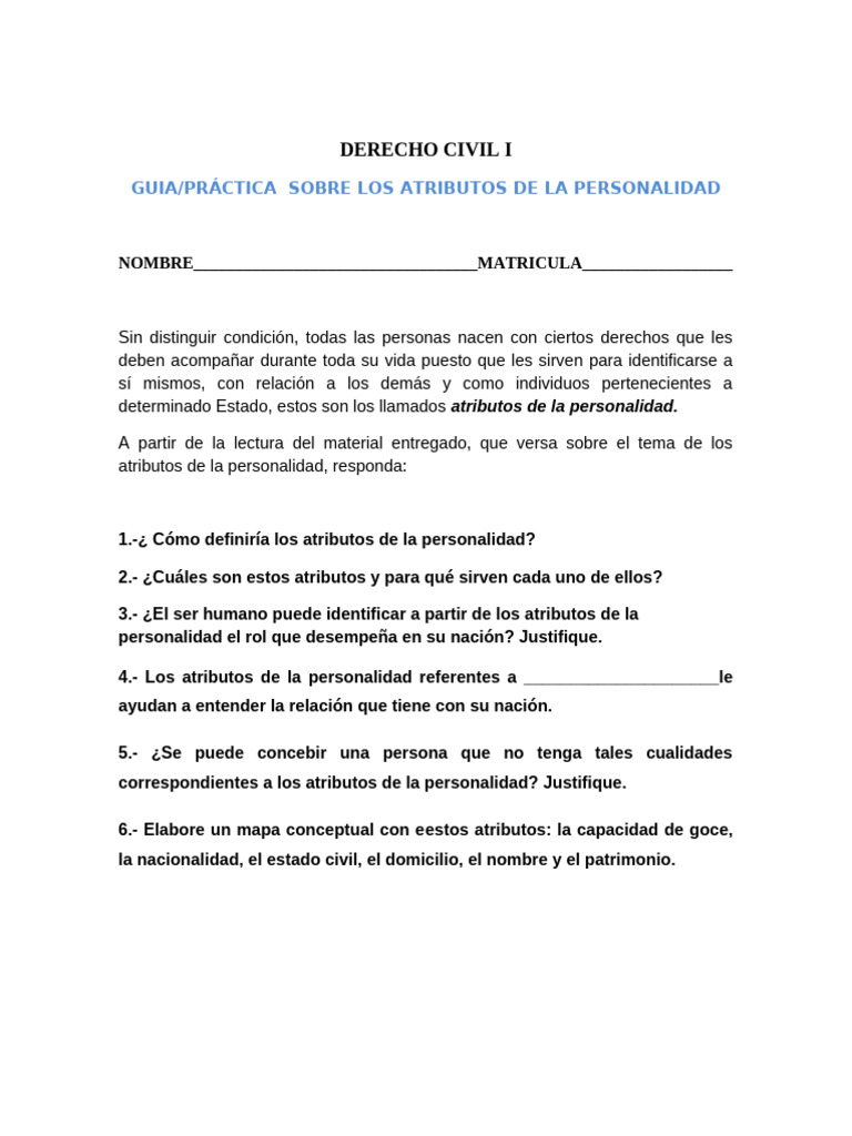 2 Guia Atributos de La Personalidad | PDF
