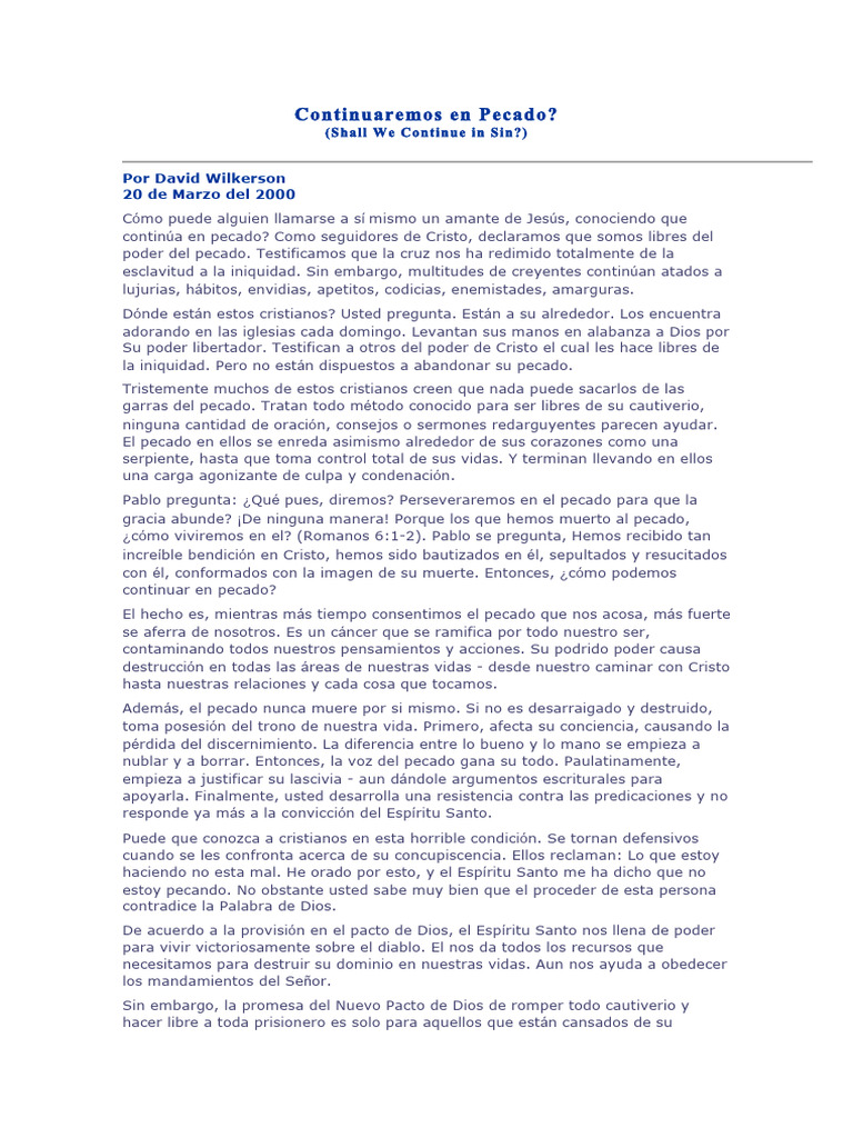 Continuaremos en Pecado | PDF | Pecado | David