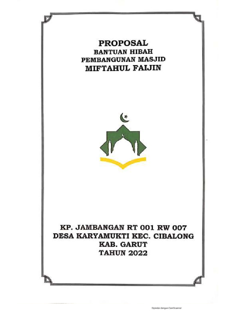 Proposal DKM Miftahul Faijin Jambanga | PDF