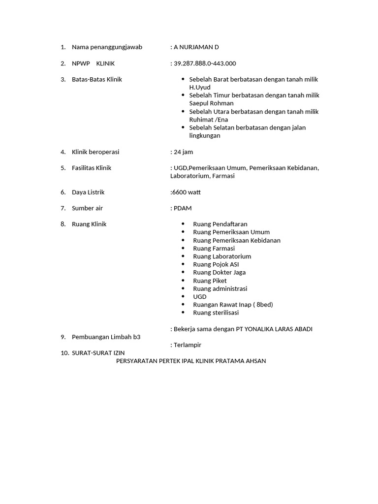 Persyaratan Pertek Ipal | PDF