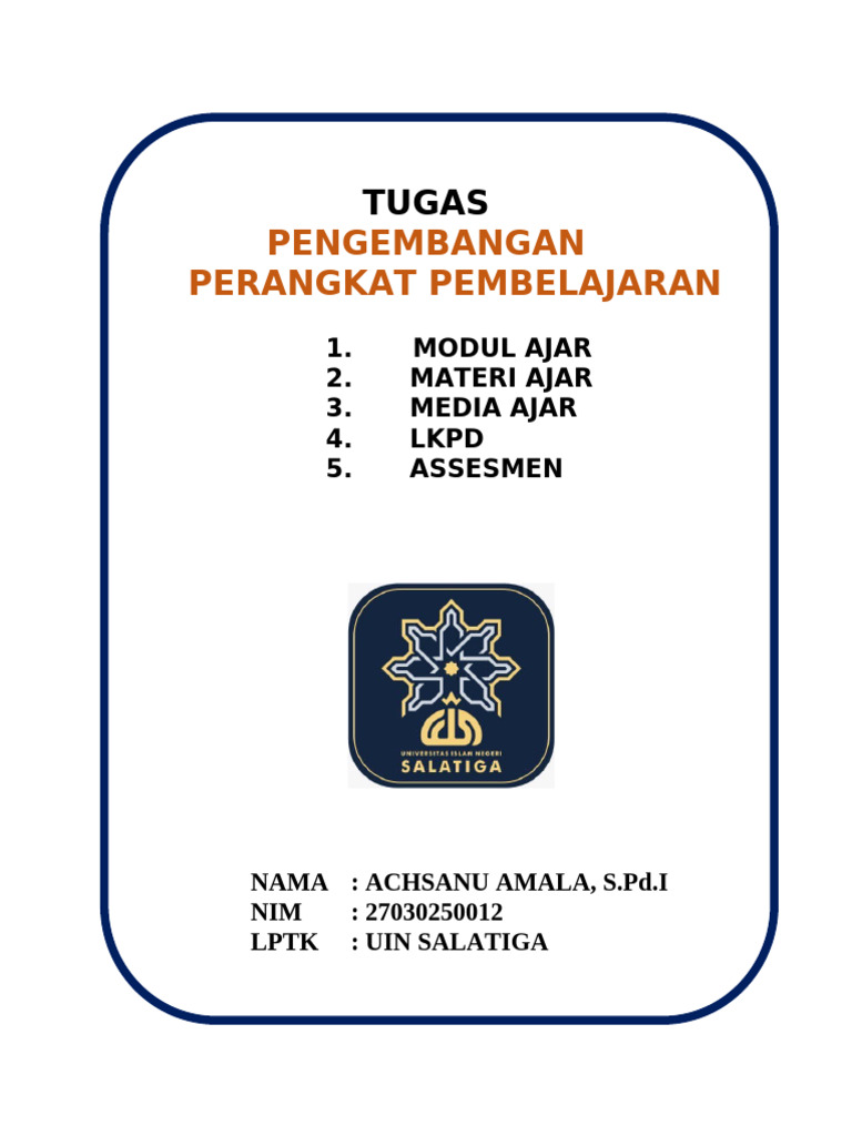 Tugas PPP 1 Modul Ajar | PDF