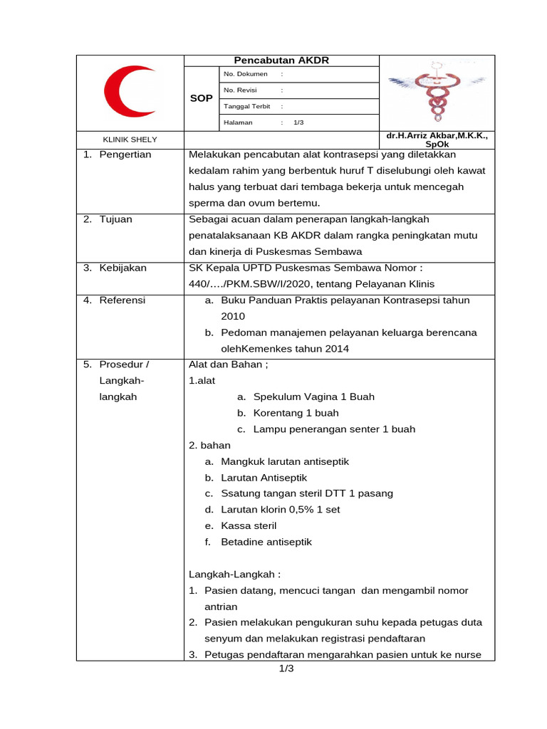 Sop pencBUTan AKDR | PDF