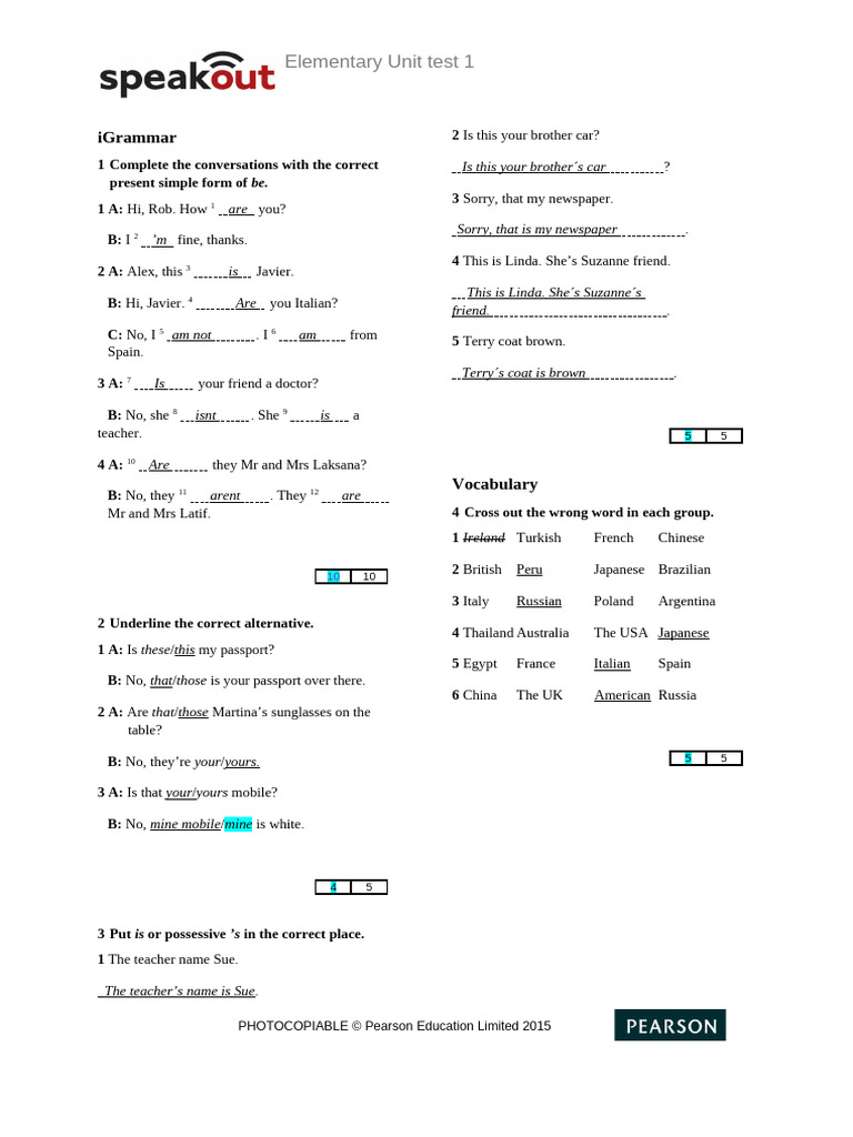Evaluación Cande Inglés | PDF