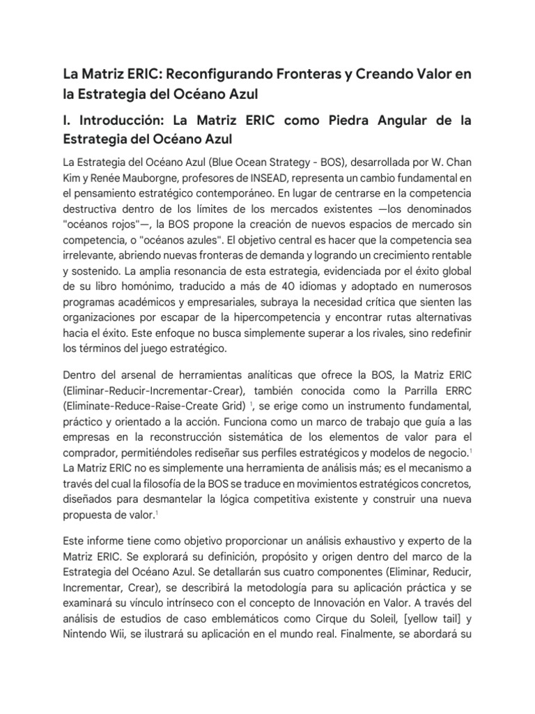 La Matriz Eric | PDF | Innovación | Vino