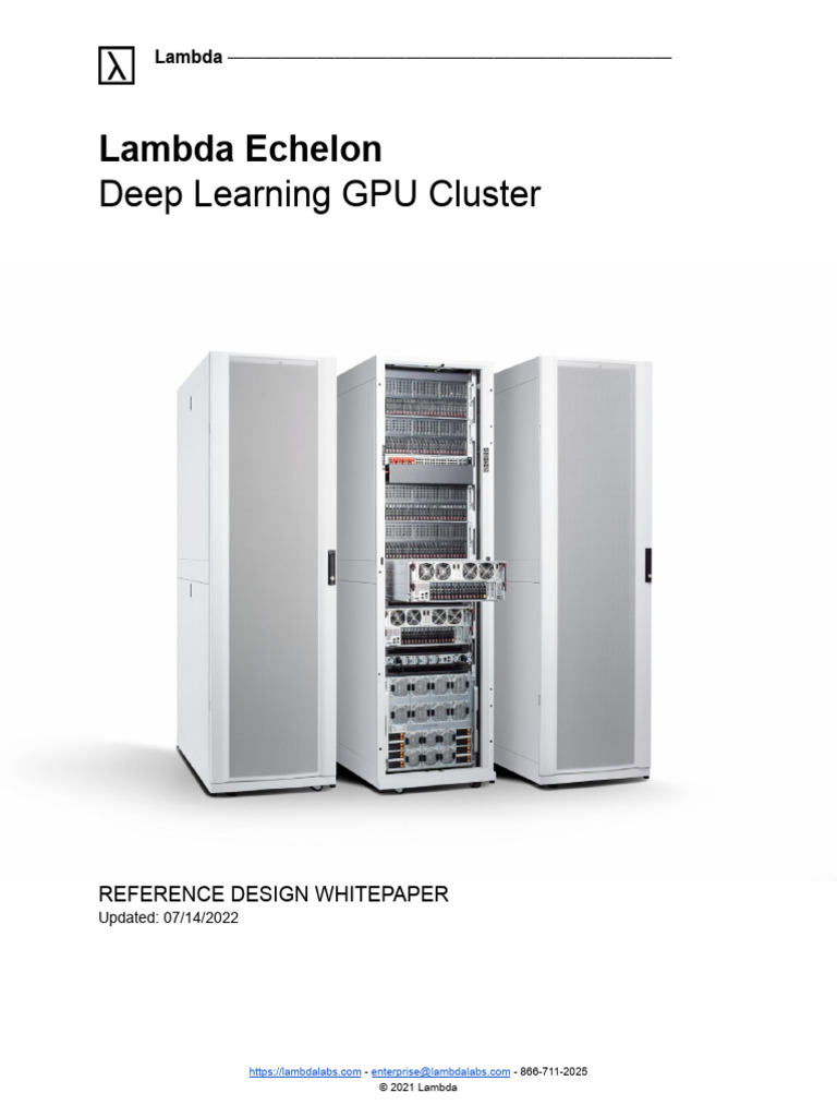 Lambda Echelon GPU Cluster Design Guide | PDF | Computer Cluster ...