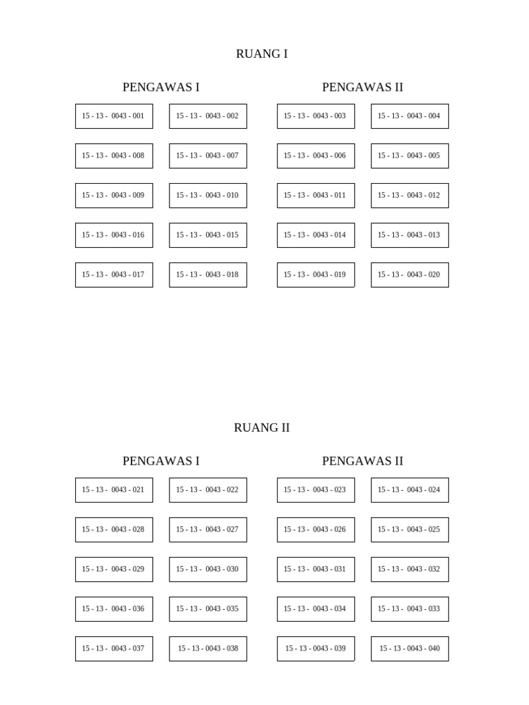 Denah Ujan Sekolah 2023 | PDF