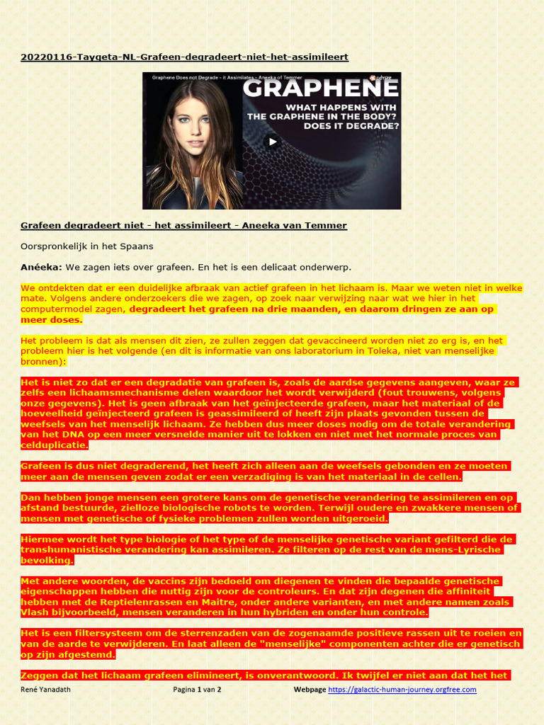 Taygeta NL Grafeen Degradeert Niet Het Assimileert | PDF