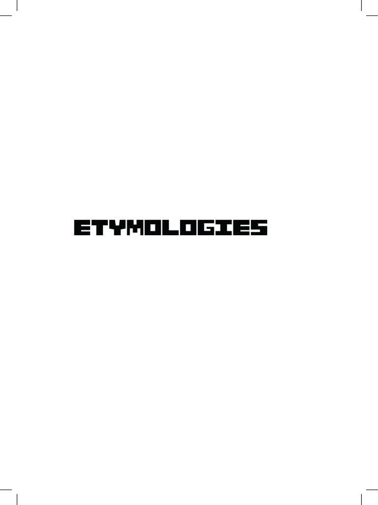 Etymologies (Walter Ancarrow) (Z-Library) | PDF