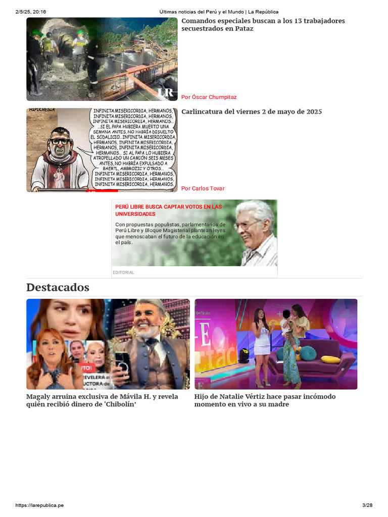 Destacados: Por Óscar Chumpitaz | PDF