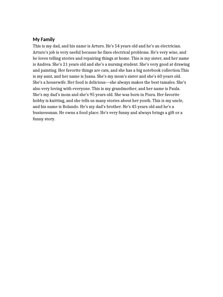 Meet My Family: Roles and Hobbies | PDF