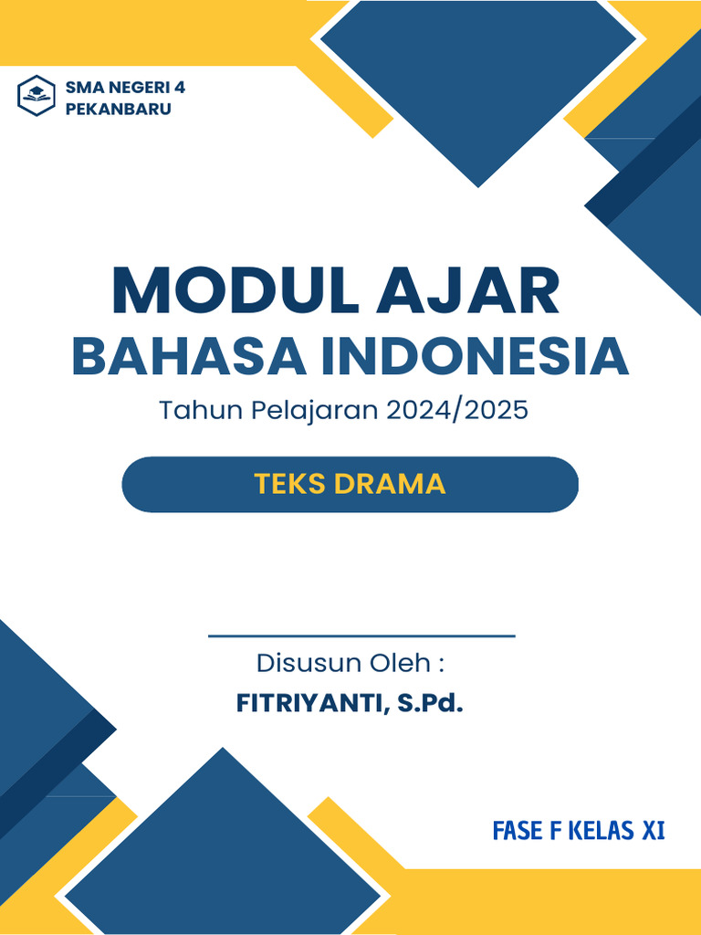 Sampul Modul Ajar Drama | PDF
