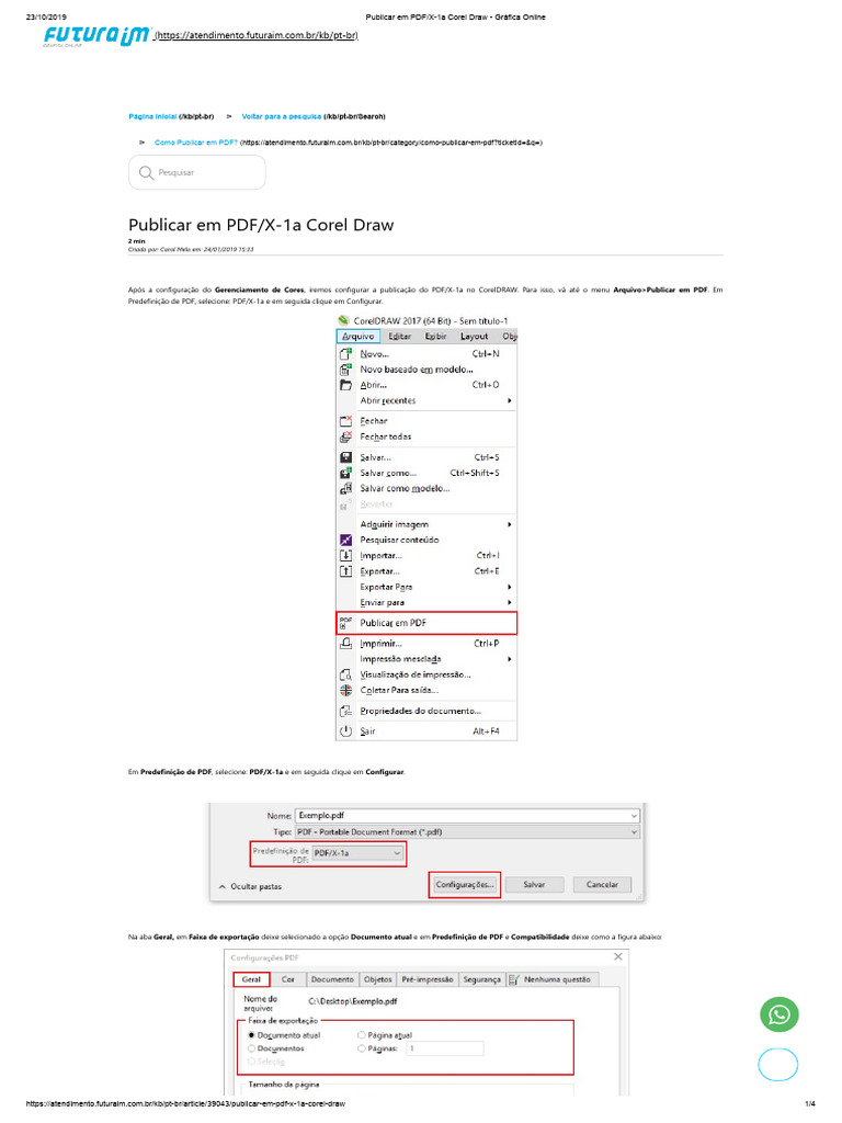 Publicar em PDF - X-1a Corel Draw | PDF | Adobe Illustrator | Adobe ...