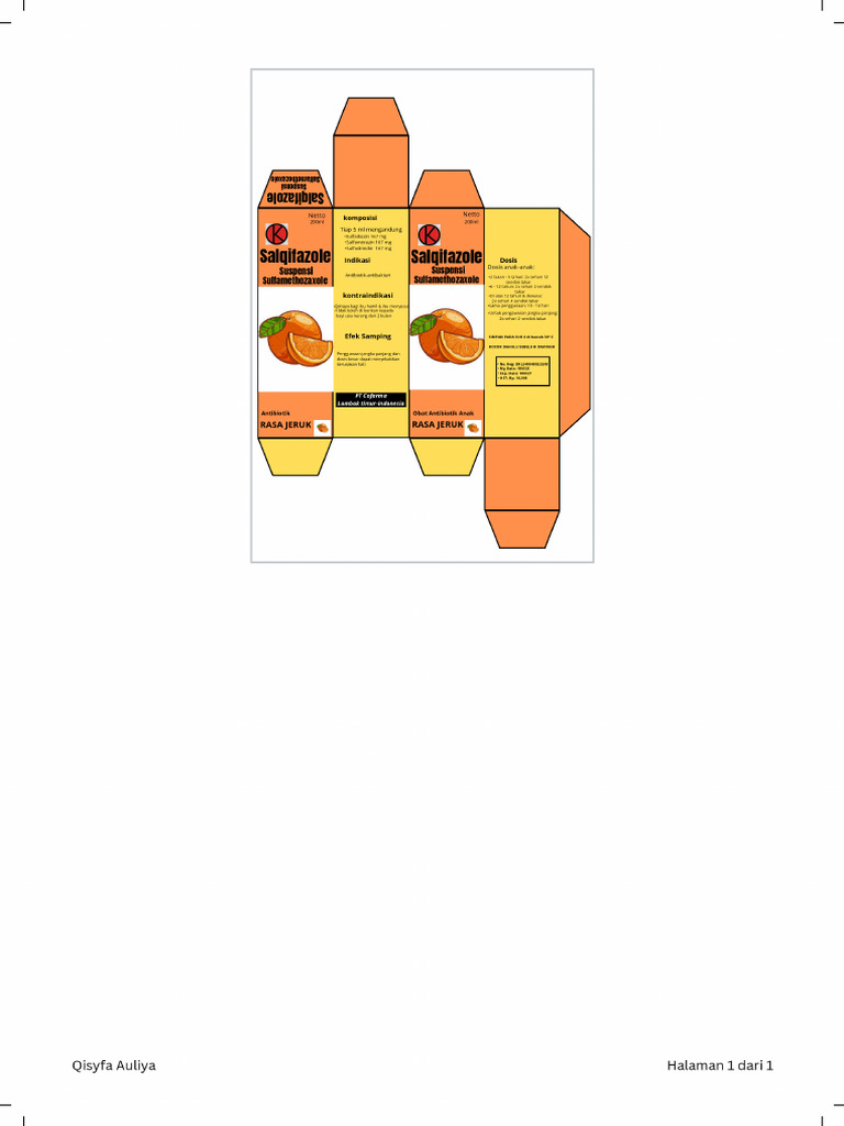 Design Kotak Obat Suspensi | PDF