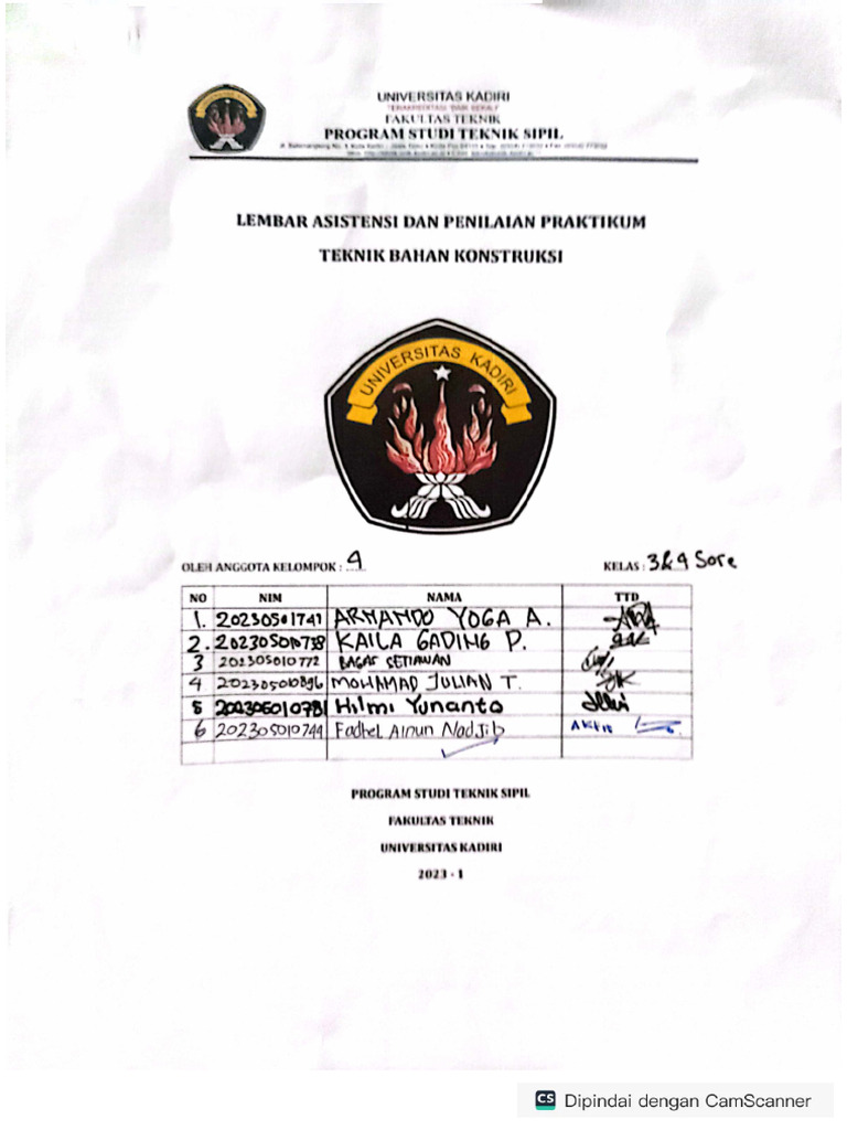 LEMBARAN ASISTENSI DAN PENILAIAN PRAKTIKUM KEL4 | PDF